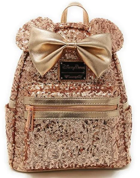 Minnie Mouse Rose Gold Sequin Mini Backpack - Loungefly | Pin & Pop
