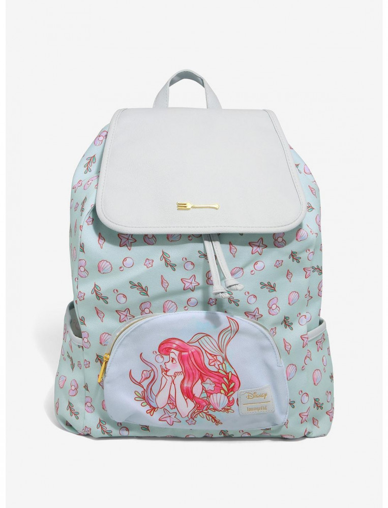 Loungefly Disney The Little Mermaid Ariel Sea Slouch Backpack ...