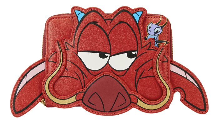 Mulan 25th Anniversary Mushu Glitter Cosplay Zip Around Wallet ...
