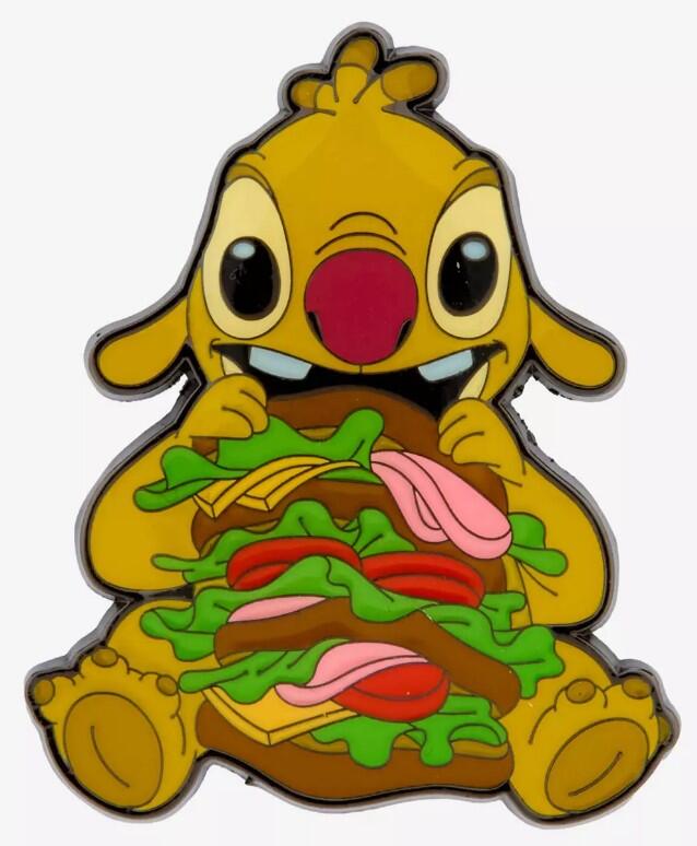 100858 - Reuben Eating a Sandwich - Lilo & Stitch - Loungefly Disney Pin