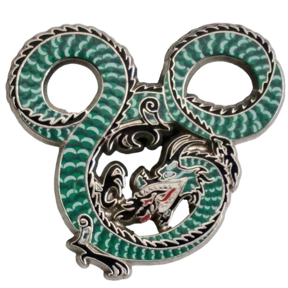 101865 - Green on Silver - Fire Breathing Dragons - Mickey Icons - Hong ...