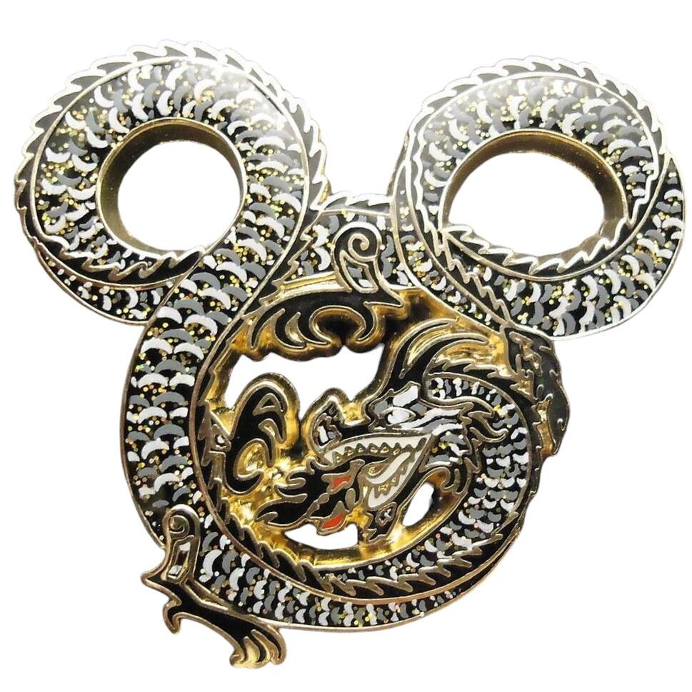 101875 - Black Glitter - Fire Breathing Dragons - Mickey Icons - Walt ...