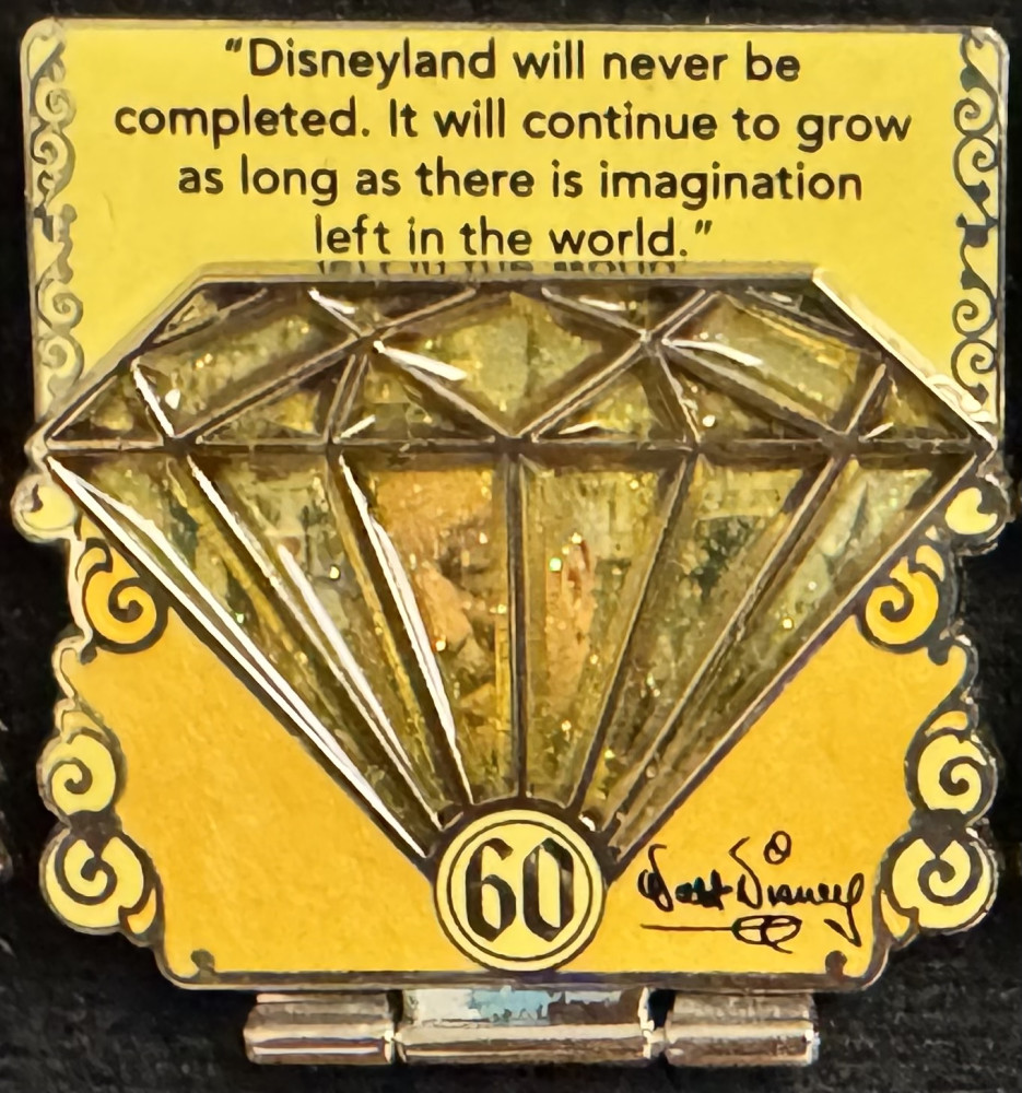 11781 - Walt Disney - 60th Anniversary - Yellow - Quote - Disneyland ...