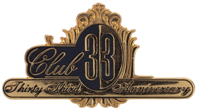 17692 - Thirty Third Anniversary Name Tag Logo - Club 33 - Disneyland ...
