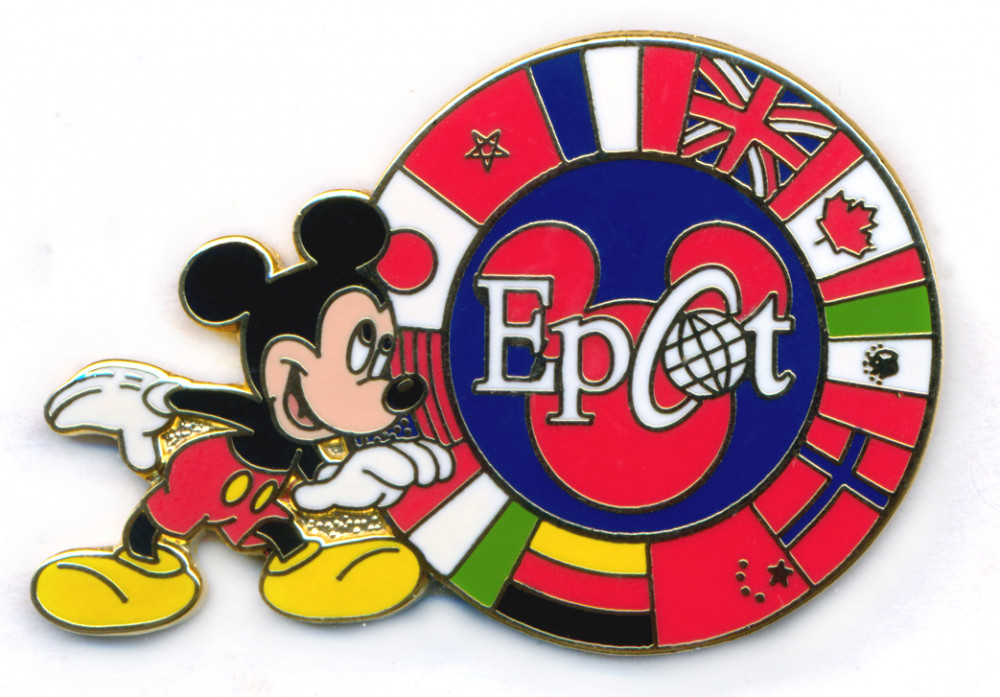 17698 - Mickey with Epcot Circle of Flags - EPCOT - Walt Disney World ...