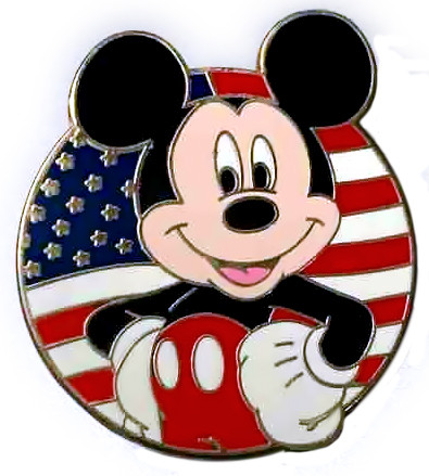 25692 - Jerry Liegh - Mickey Round American Flag - Patriotic Mickey ...