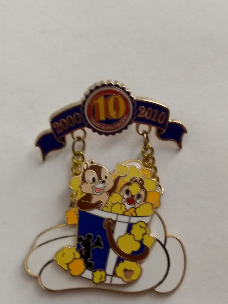 32495 - Chip and Dale in Popcorn Bucket - Disney Pin Trading 10th ...