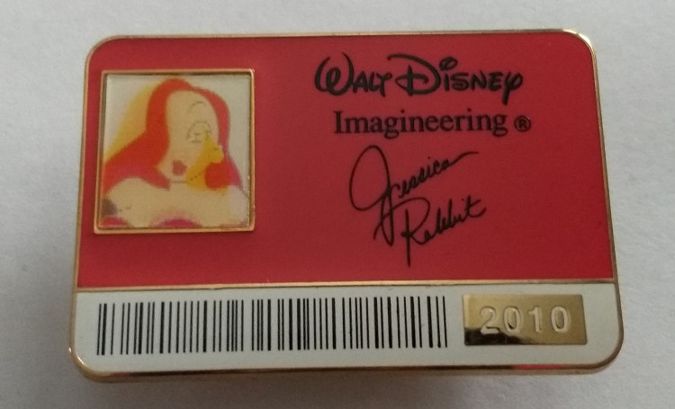 37535 - Jessica Rabbit - 2010 Lenticular Cast I.D. Badge - Walt Disney ...