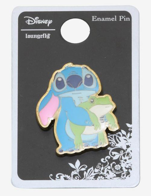 38844 - Stitch with Frog - Hot Topic - Lilo & Stitch - Loungefly Disney Pin