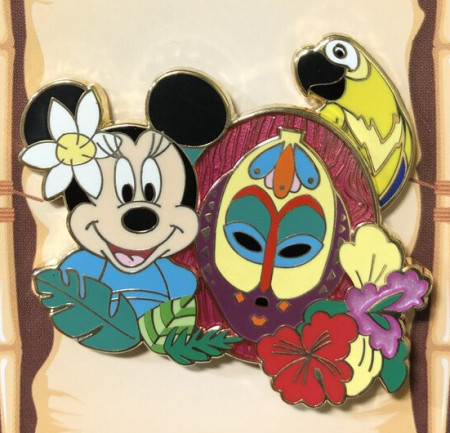 30923 - Minnie Mouse Next to a Tiki Mask and Yellow Parrot - Enchanted ...