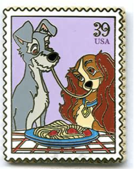 40962 - Lady and the Tramp Stamp - USPS Art of Romance