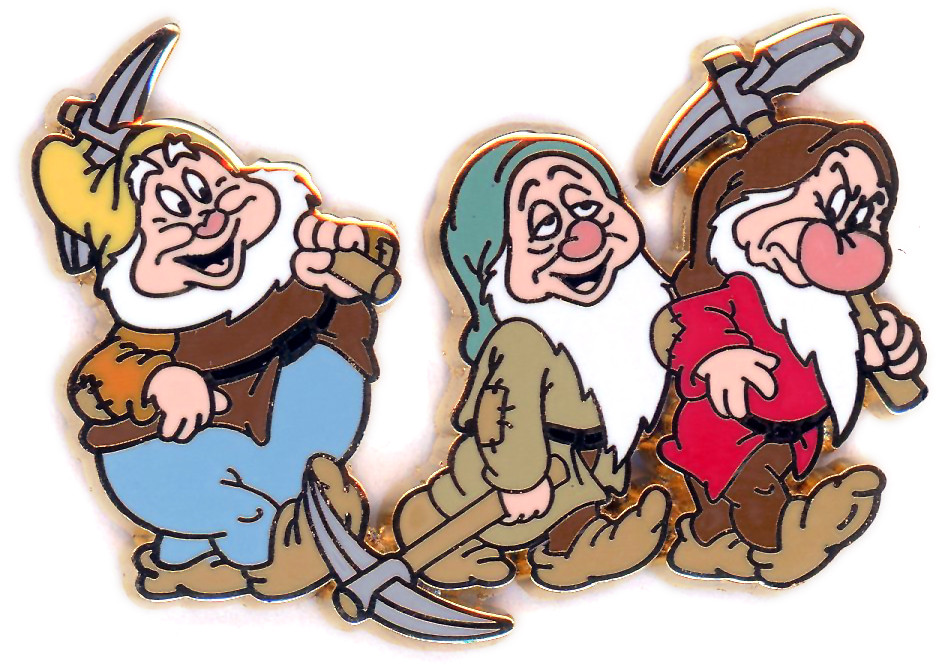 41433 - Happy, Sleepy, & Grumpy - Snow White 4 Pin Booster Set