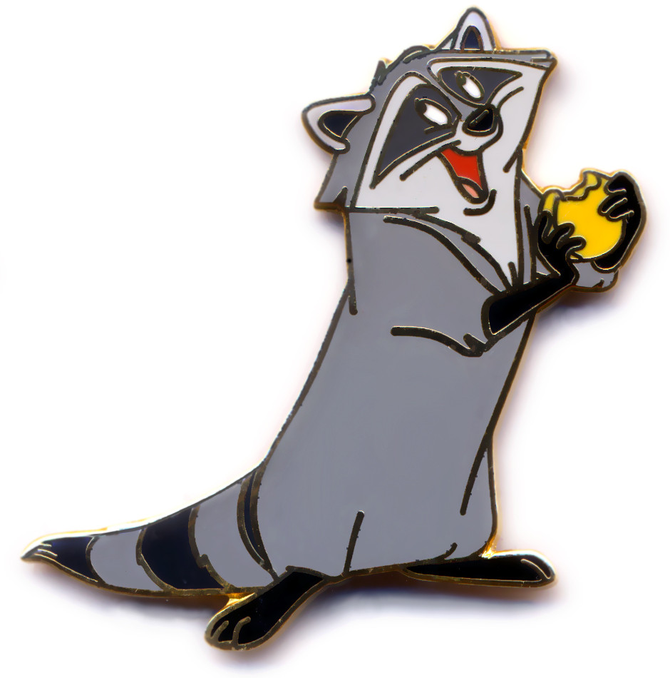 4177 - Meeko with a Biscuit - Pocahontas - Walt Disney World Disney Pin