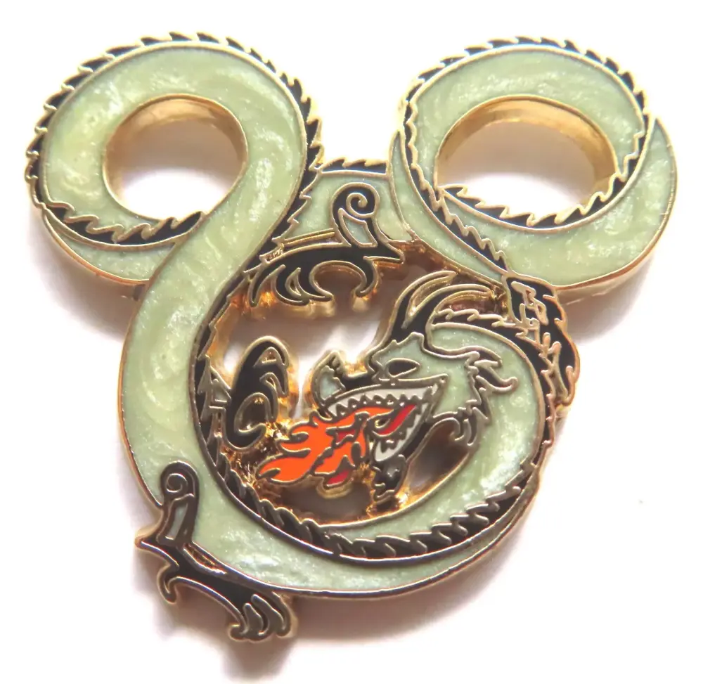 4273 - White - Fire Breathing Dragons - Pearlized Mickey Icons - Walt ...