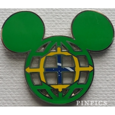 Brazil - Mickey Mouse Icon Lattice Flag Countries | Pin & Pop