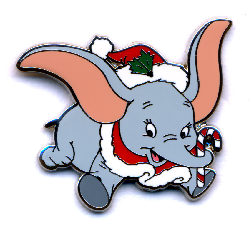 43467 - Dumbo flying wearing a Santa Hat & holding a Candy Cane - Happy ...