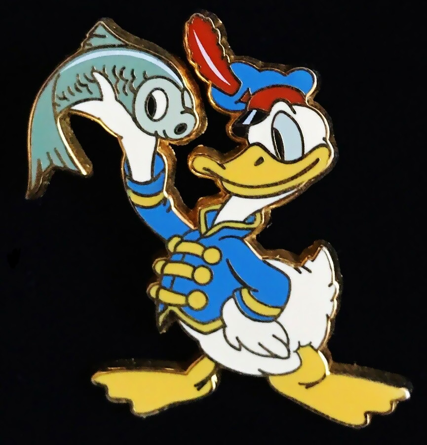 44088 - Donald Duck Holding a Fish over his Head - Mickey Mouse Circus ...