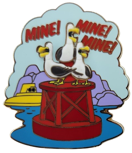4444 - Mine! Mine! Mine! Free-D Seagulls on Buoy - Finding Nemo - Walt ...