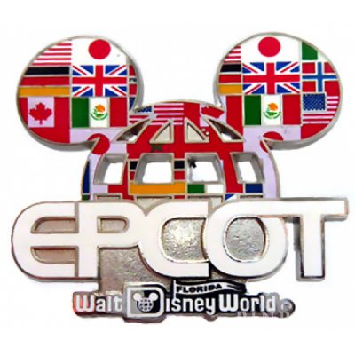 44698 - Mickey Icon Flags of Epcot Lattice Pin - EPCOT - Walt Disney ...