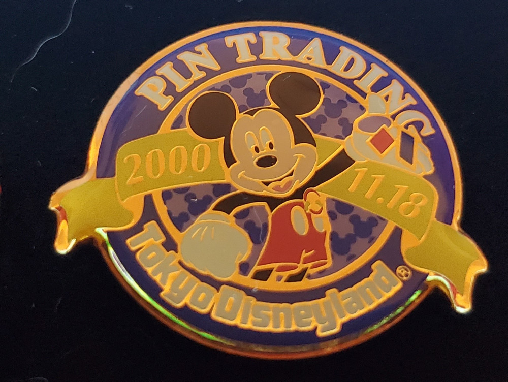 45580 - Pin Trading Logo Tokyo Disneyland Mickey Mouse Blue - Pin ...