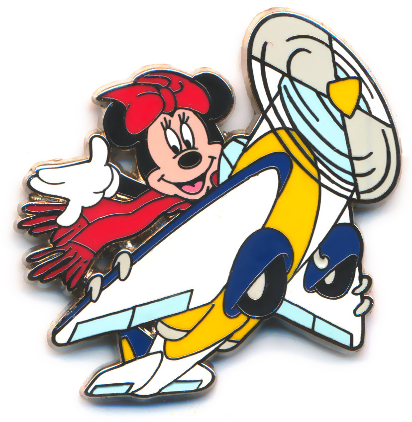 45594 - Minnie flying a white, blue & yellow plane - Walt Disney Travel ...