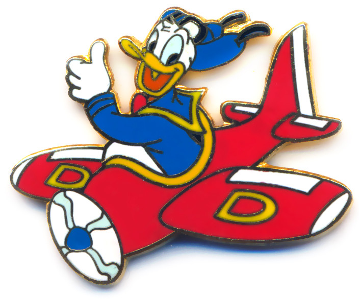45596 - Donald flying a red & white plane - Walt Disney Travel Company ...
