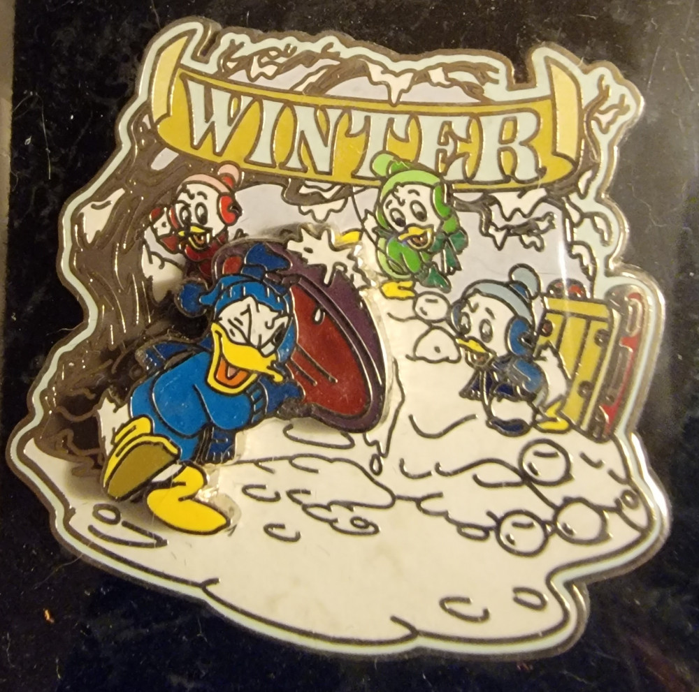 45619 - Donald and nephews snowball fighting - Disney Parks Seasons ...