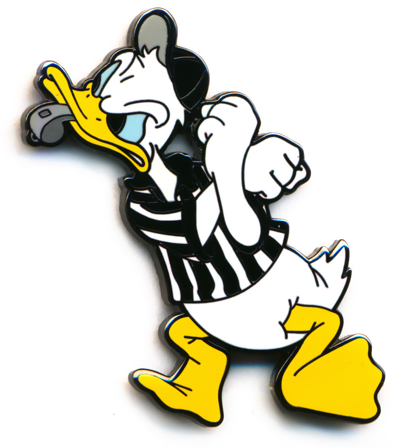45638 - Referee Donald Duck - Sports Series Boxed Pin Set #1 - Football ...