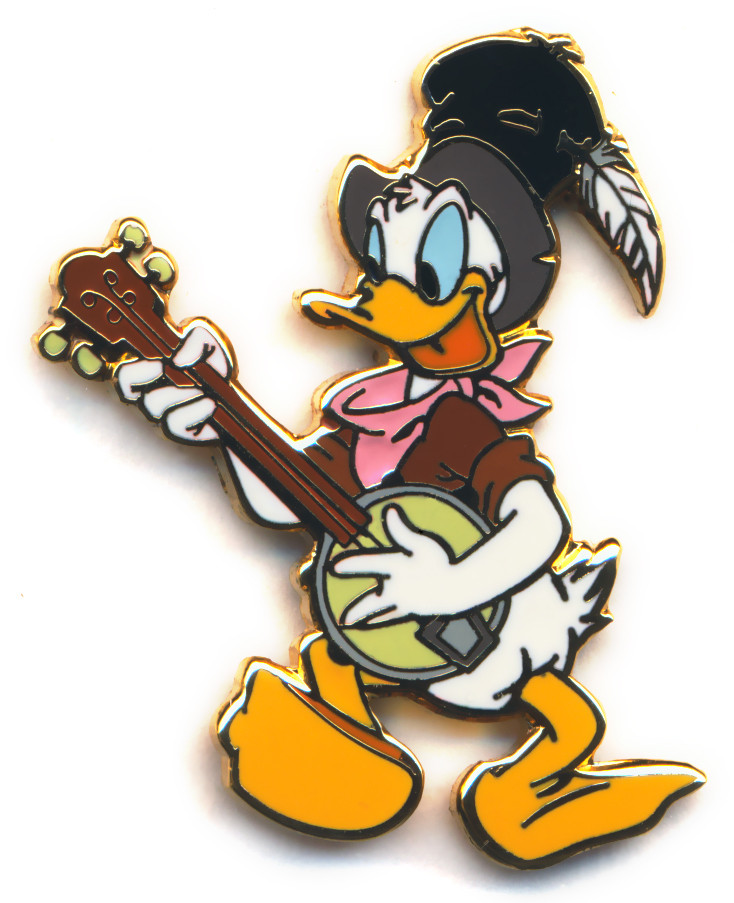 45662 - Donald Playing the Banjo - Western Band 3 Pin Set - Disneyland ...