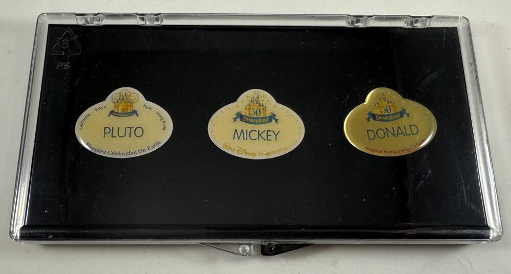 48185 - Mickey, Donald and Pluto 50th Anniversary Name Tags - DLR Cast ...