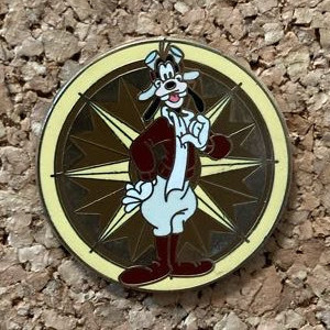 48314 - Pilot Goofy on Compass Rose - Mickey's Pin Odyssey 2008 ...