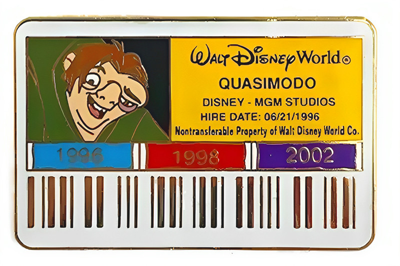 51081 - Cast ID Badge/Card - Quasimodo - Cast Member Pin Party Series 2 ...