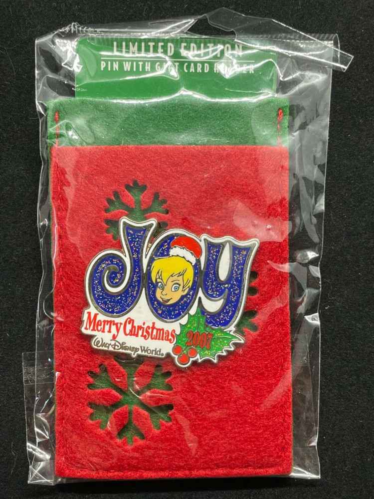 52390 - Joy - Tinker Bell Pin & Felt Backer - Merry Christmas 2007 Gift ...