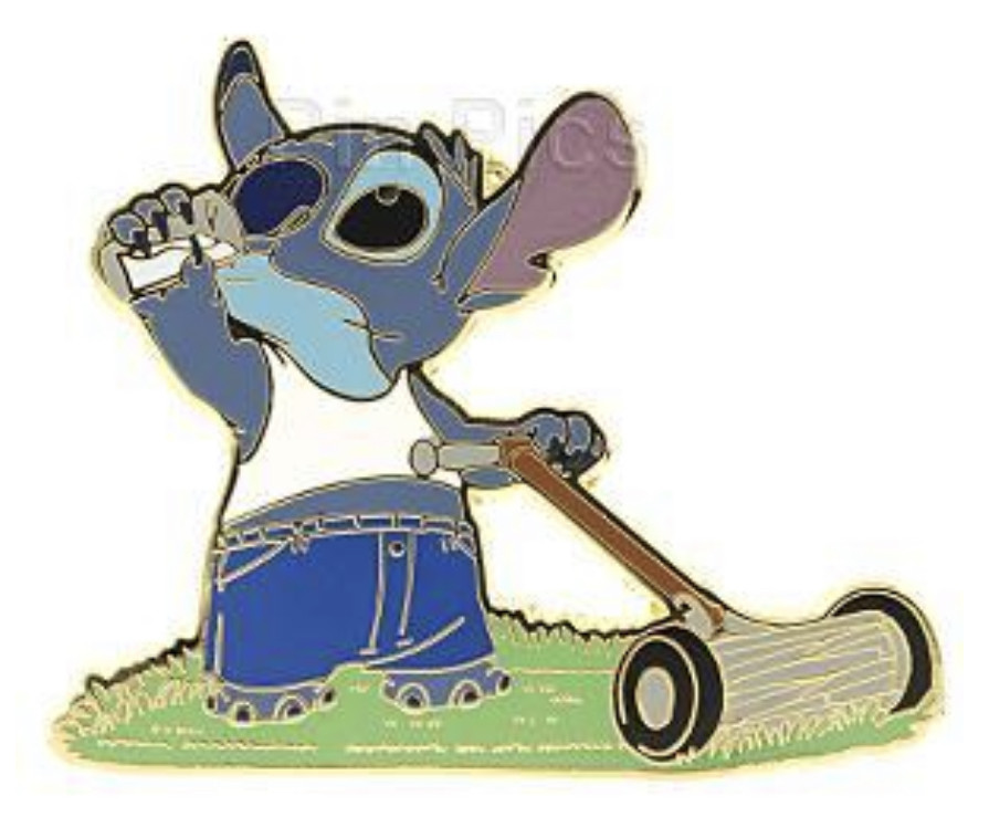 Stitch mowing lawn - Stitch Working Around the House | Pin & Pop