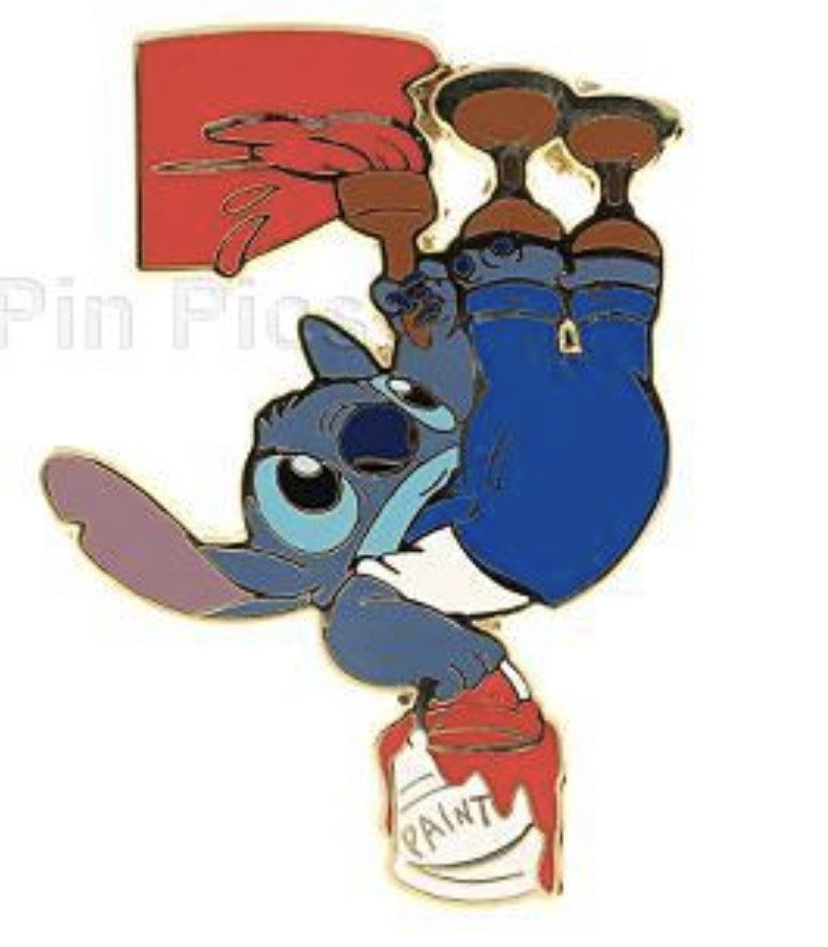 Stitch painting the ceiling - Stitch Working Around the House | Pin & Pop