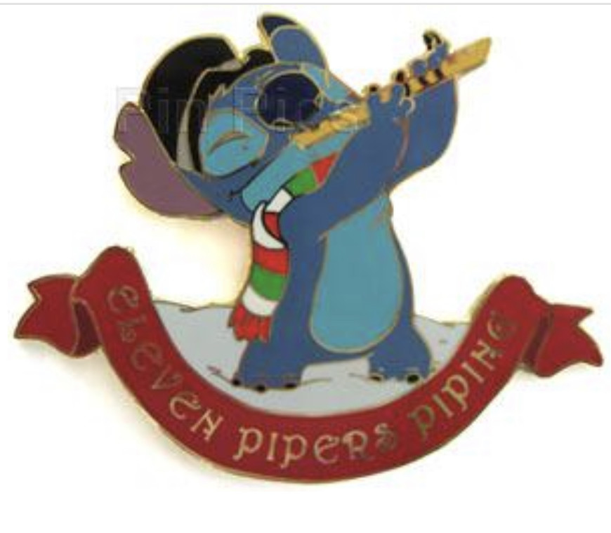 Eleven Pipers Piping - Stitch 12 Days of Christmas | Pin & Pop
