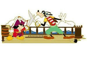 54810 - Mickey and Goofy - Pirate Series - Disney Store US Disney Pin