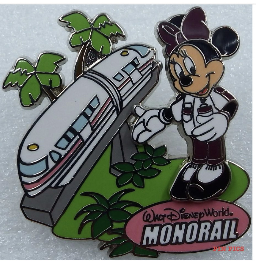 Minnie with pink monorail - Walt Disney World Resort - Monorail | Pin & Pop