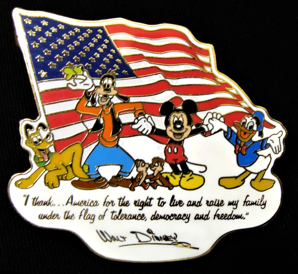 130 - Gang USA 'I thank...America' Mickey, Goofy, Donald, Pluto, Chip ...