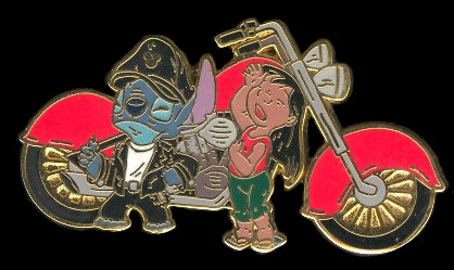 58061 - Lilo and Stitch - Motorcycle series - Disney Store US Disney Pin