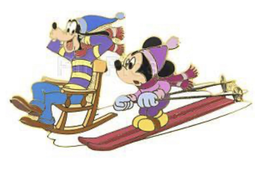 58085 - Mickey and Goofy - In the snow - Disney Store US Disney Pin
