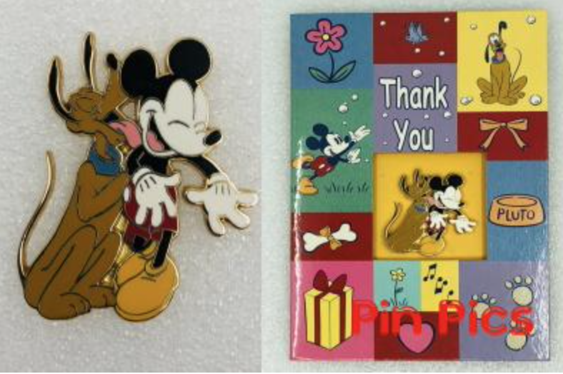 58209 - Mickey and Pluto Laughing - Thank you card