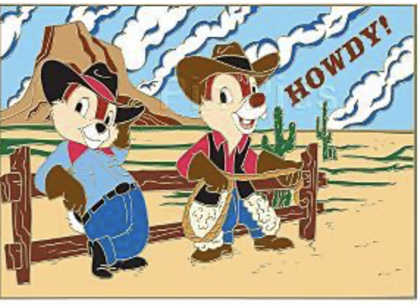 Chip and Dale as Cowboys in the Old West - Postcard Series | Pin & Pop