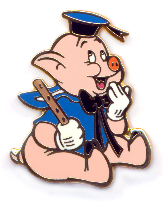 58725 - 2003 Fiddler Pig - Three Little Pigs - Disneyland Resort Disney Pin