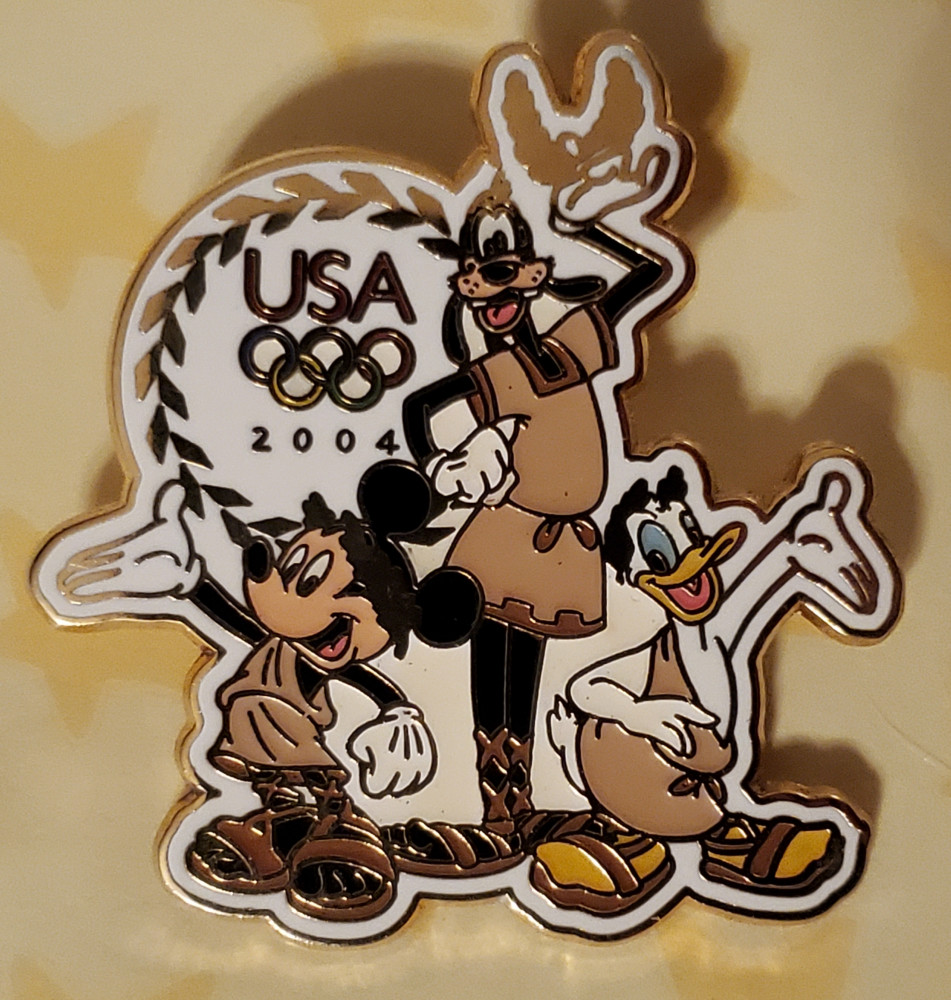 58726 - Mickey, goofy & Donald - Olympics 2004 - USA Olympic Logo Pin ...