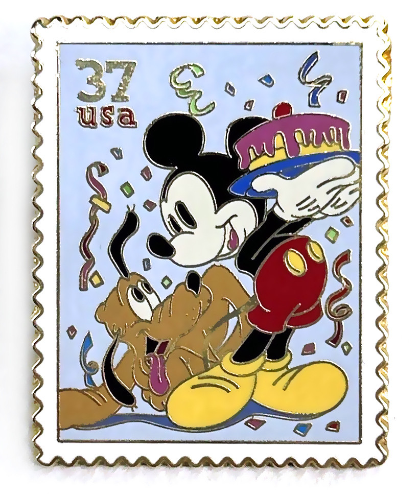 59117 - Mickey and Pluto - Postage Stamp Series - Disneyland Resort ...