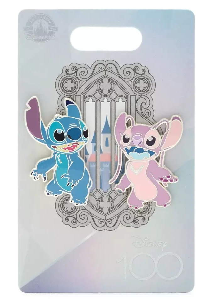 59383 - Stitch and Angel - 2 Pin Set - Disney 100 - Build a Pin