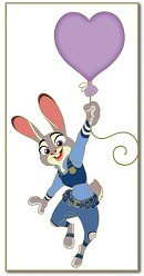 59477 - Judy Hopps - Valentine's Day - Stained Glass Heart Balloons ...