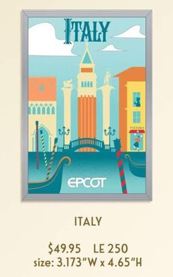 59618 - Italy - EPCOT Poster Series - Walt Disney Imagineering Disney Pin