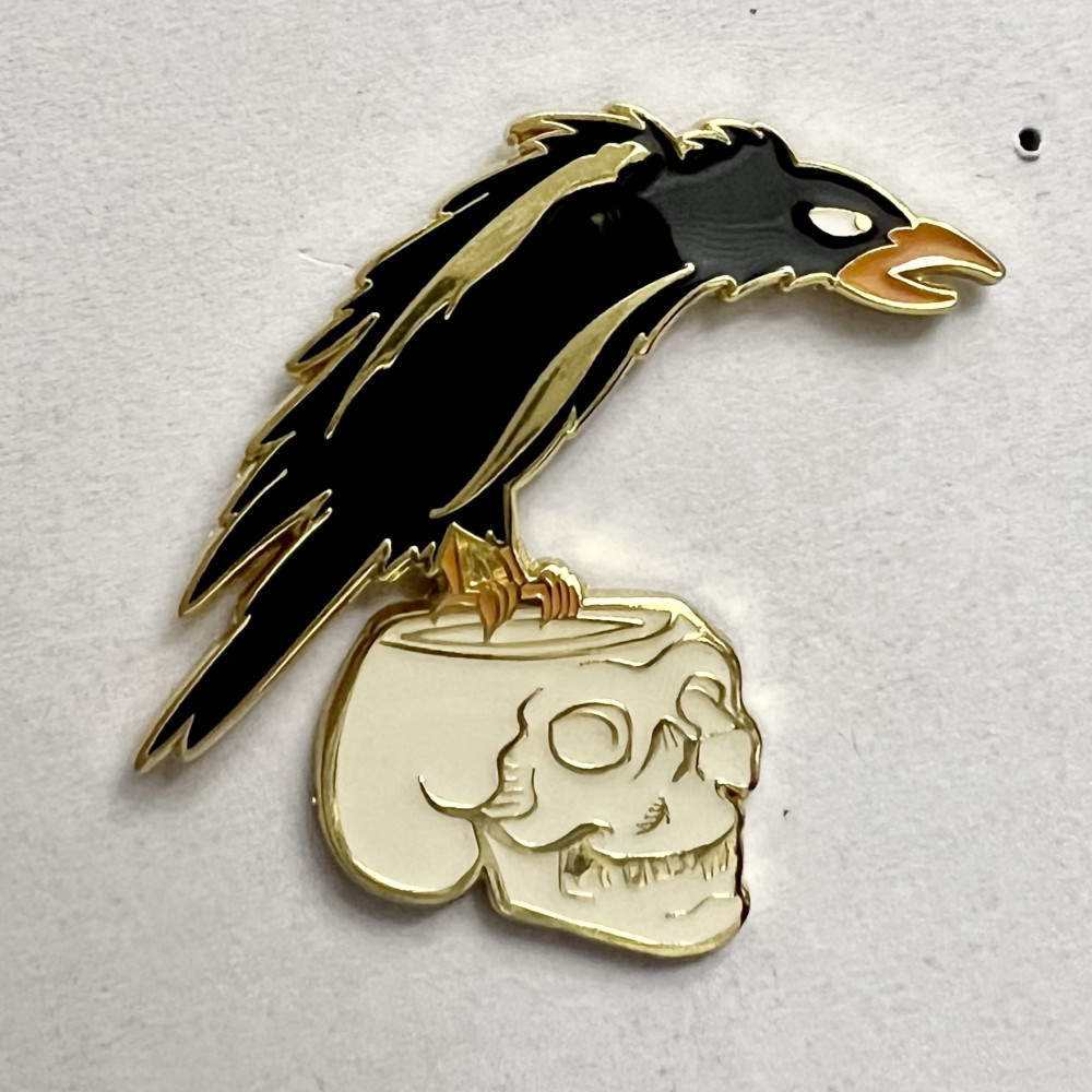 60047 - Evil Queen's Raven perched on skull (Gold) - Stitch Shoppe by ...